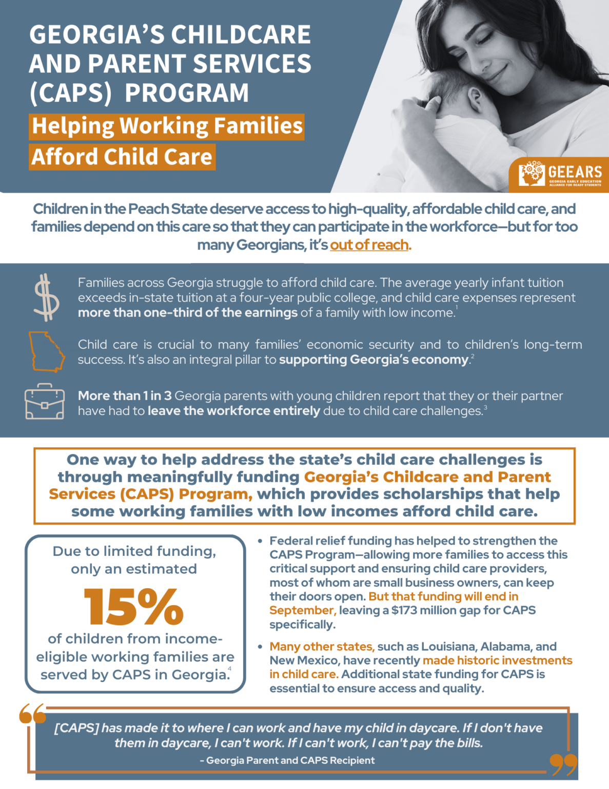 Georgia's Hardworking Families Need Help with Child Care Now - GEEARS Georgia's Hardworking Families Need Help with Child Care Now - GEEARS